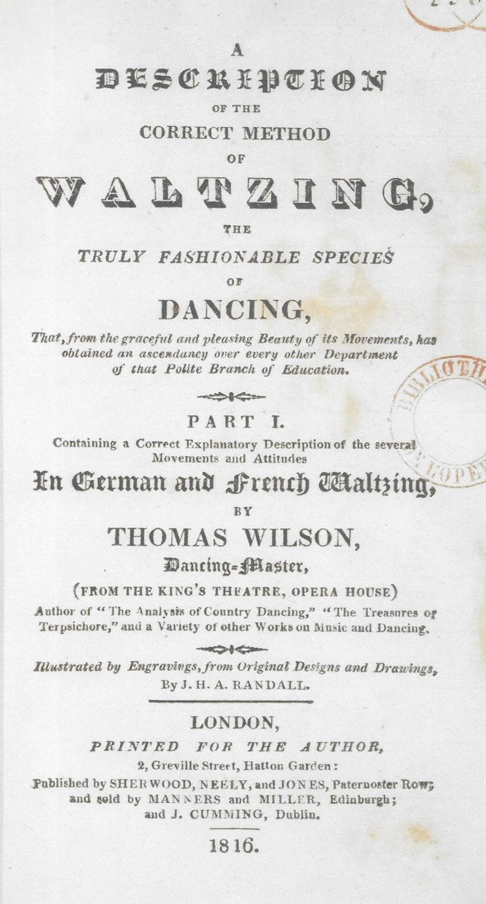A Year of Dance: 1816 | Dance in History